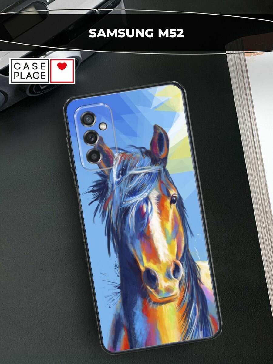 Чехол на Samsung Galaxy M52 / Самсунг Галакси M52 с принтом "Лошадь арт 3"
