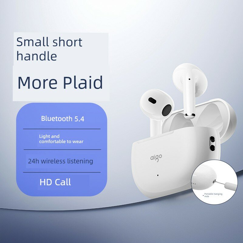 Наушники Aigo T18 беспроводные Bluetooth 5.4 шумоподавление цвет лунный белый компактный дизайн