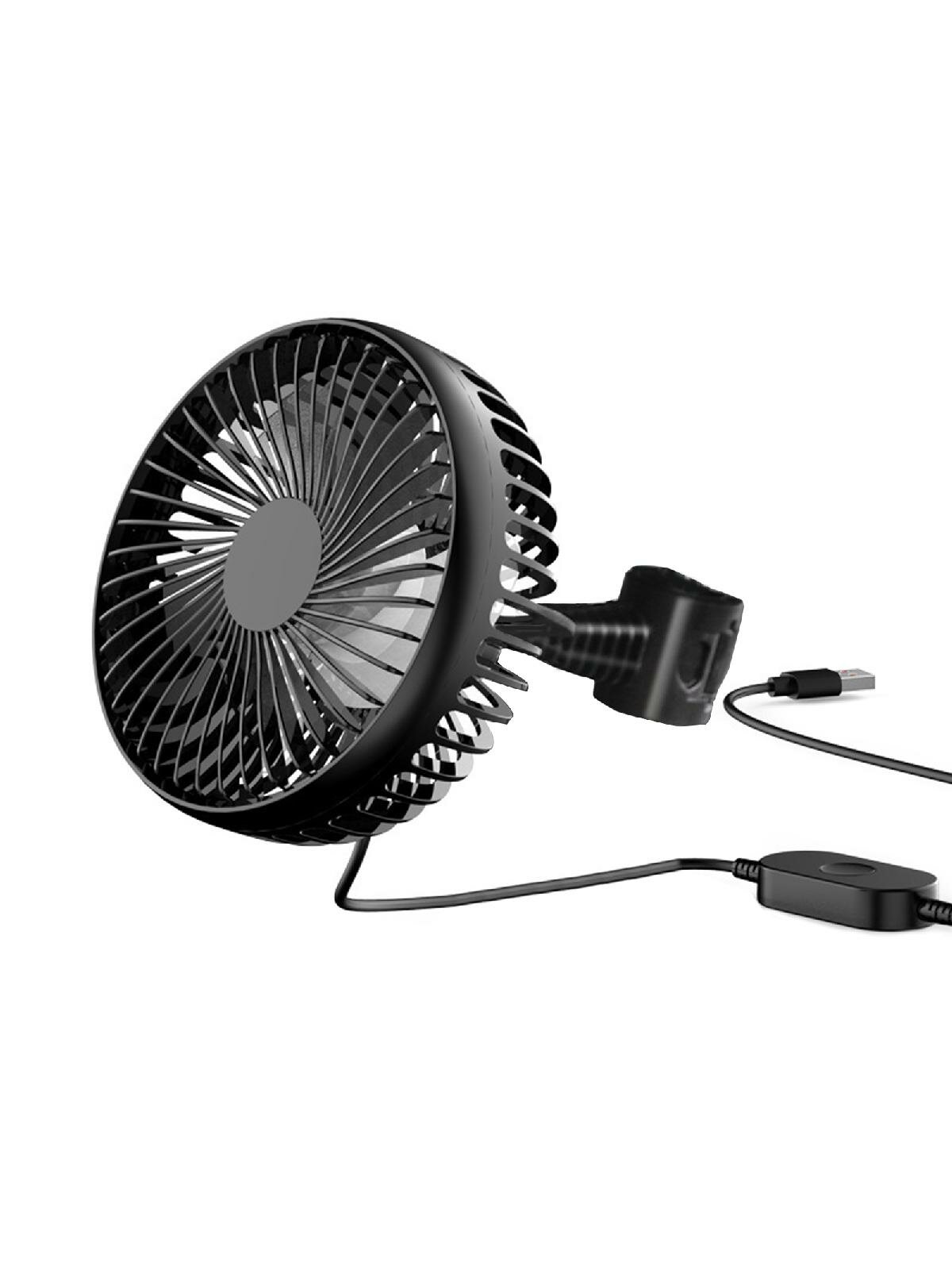 Автомобильный вентилятор охлаждения 12V Офисный стол автомобиля 360 Поворотный USB-вентилятор с присоской