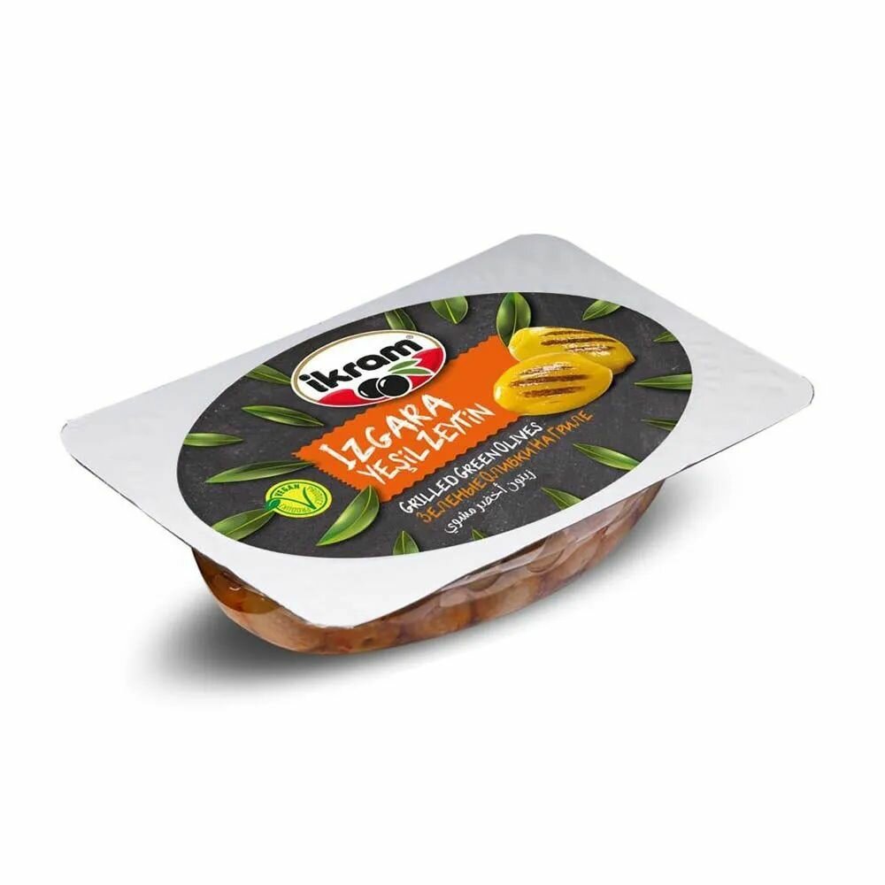 Ikram Оливки Зеленые Гриль в масле, 100 г