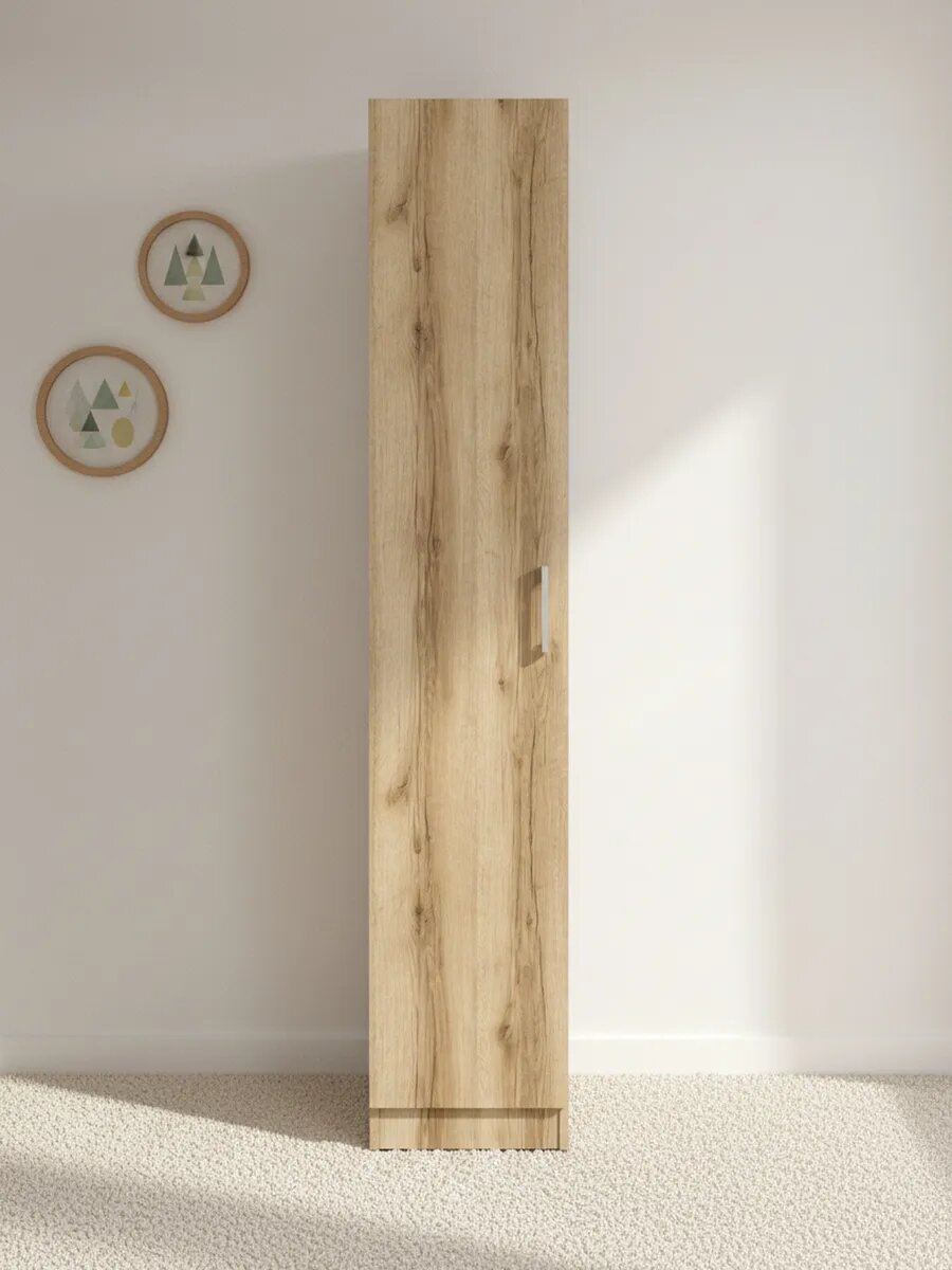 Деревянный пенал шкаф FRESTER с полками распашной для одежды, от производителя