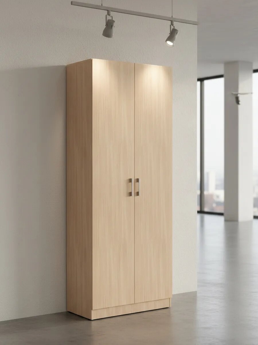 Распашной шкаф пенал FRESTER для одежды в прихожую спальню с полками, от производителя