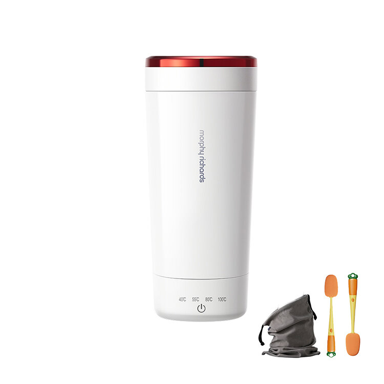 Электрическая кружка Morphy Richards, coconut milk white, cup brush