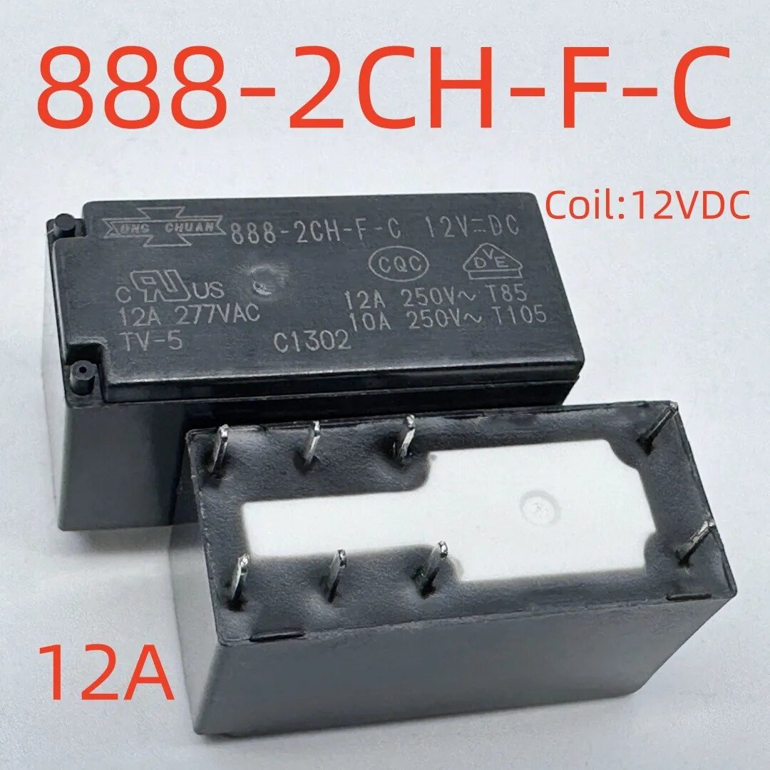 Реле 888-2CH-F-C 12VDC 12A