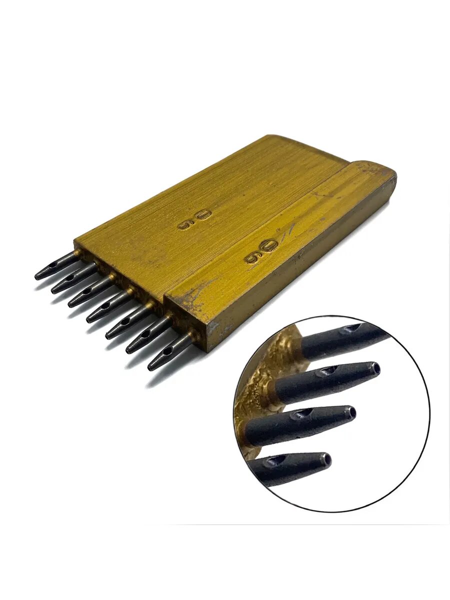 Пробойник строчный зуб 0.8 мм набор 2 шт , шаг 6 мм