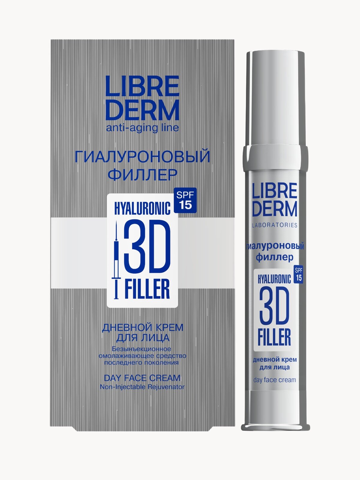 LIBREDERM Гиалуроновый крем для лица SPF 15 3D филлер дневной 30 мл