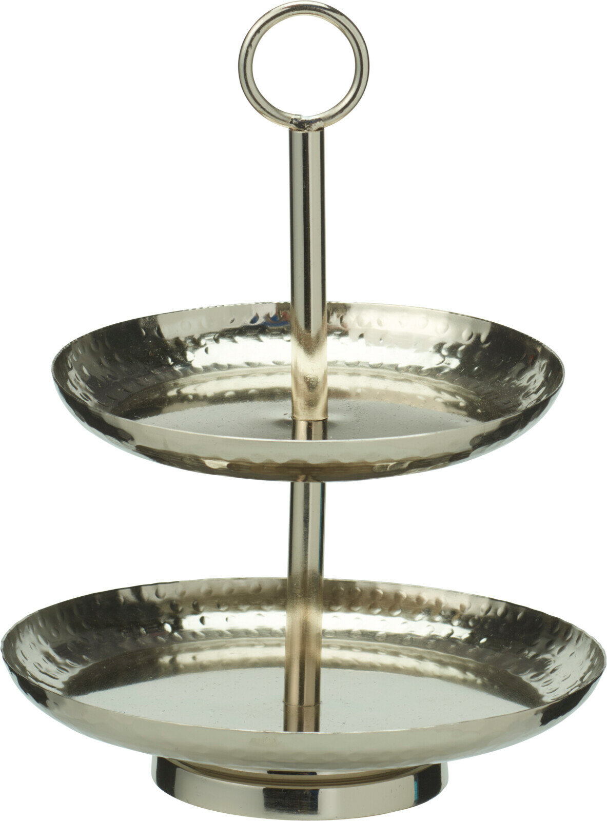 Горка для сервировки, двухъярусная, металл, с колечком для переноски