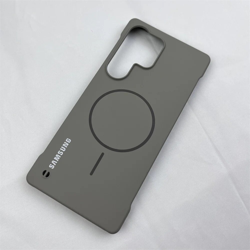Ультратонкий безрамный магнитный чехол для Samsung Galaxy S25 Edge S24 S23 S22 Ultra Plus FE для Magsafe Wireless Charger Hard Cover