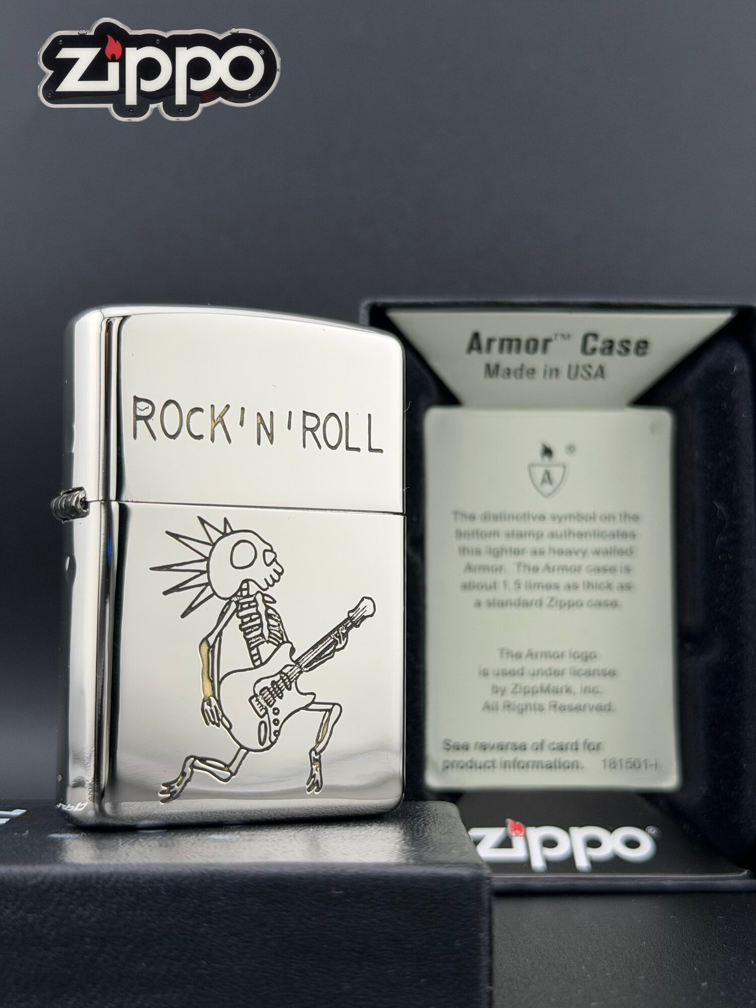Бензиновая Зажигалка оригинальная Zippo Rock"n Roll