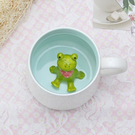 2026 Креативная 3D керамическая кружка с животными, большая емкость, простая кружка для мальчиков и девочек, мультяшная кружка для кофе