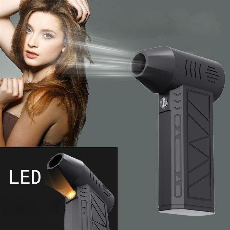 Воздуходувка аккумуляторная, портативная, ручная, мощная воздуходувка для уборки чистки автомобиля, для розжига мангала