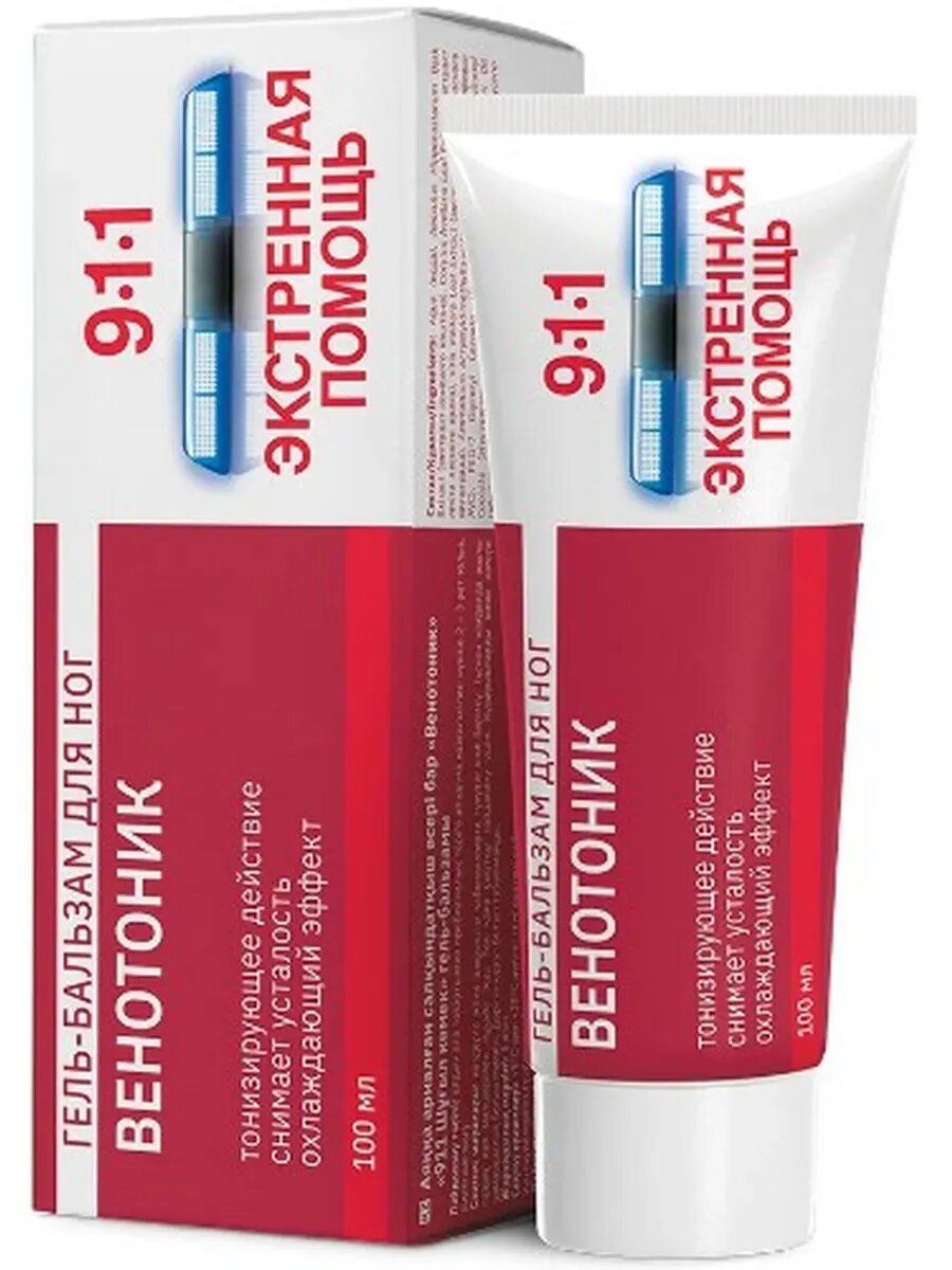 911 Экстренная помощь Венотоник Гель-бальзам для ног 100 мл