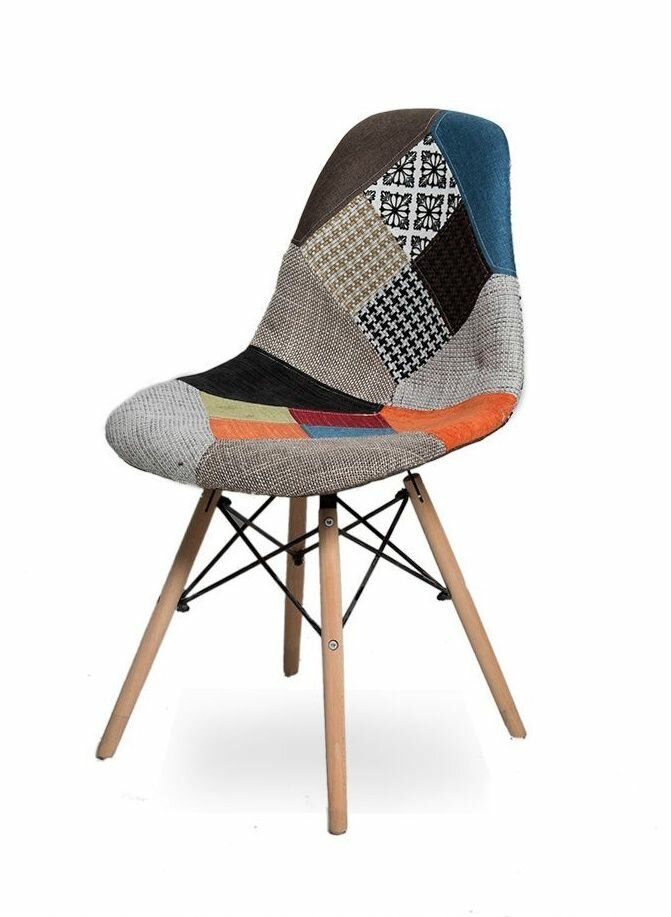 Стул B-trade Eames BT825 FABRIC(№1)/BEECH Размеры: Высота 820мм Глубина 530мм Ширина 460мм