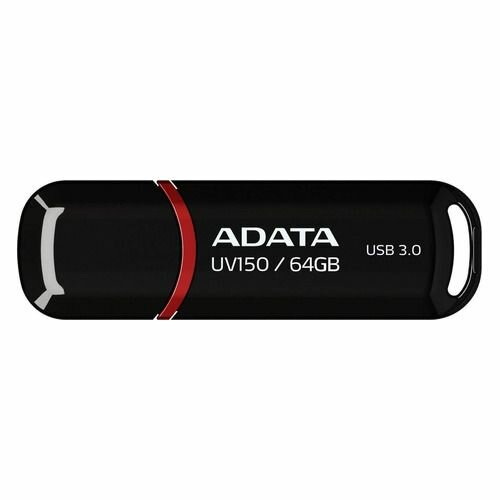 Флешка USB A-Data AUV150 64ГБ, USB3.0, черный [auv150-64g-rbk]