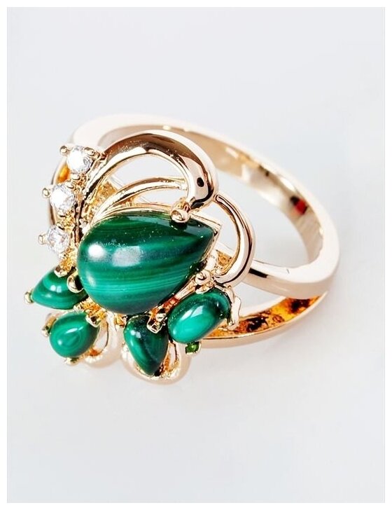 Кольцо, малахит