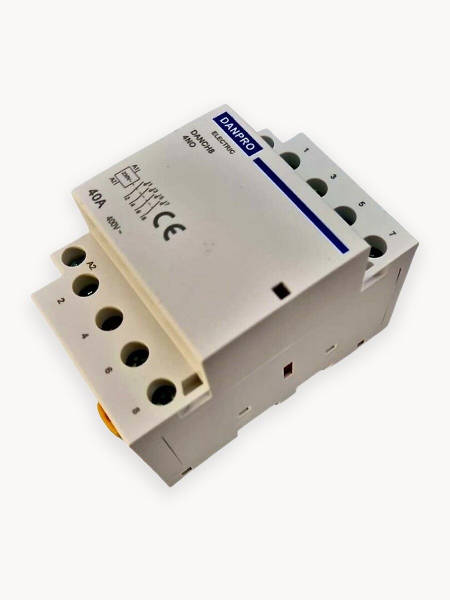 Контактор модульный DANPRO DANCH8-4NO 40А нормально открытый на DIN рейку