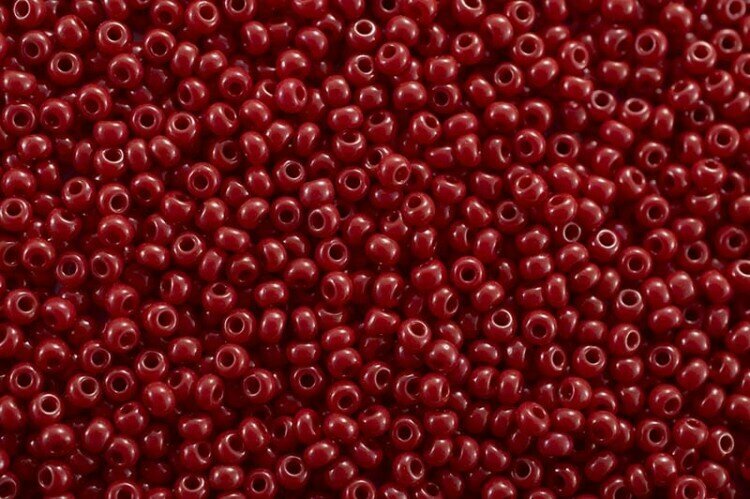 Бисер чешский PRECIOSA круглый 8/0 93210 бордовый непрозрачный, 50г