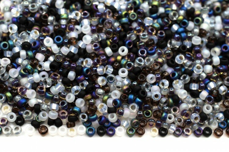 Бисер японский MIYUKI круглый 15/0 MIX13 галька, микс Pebblestone, 10 грамм