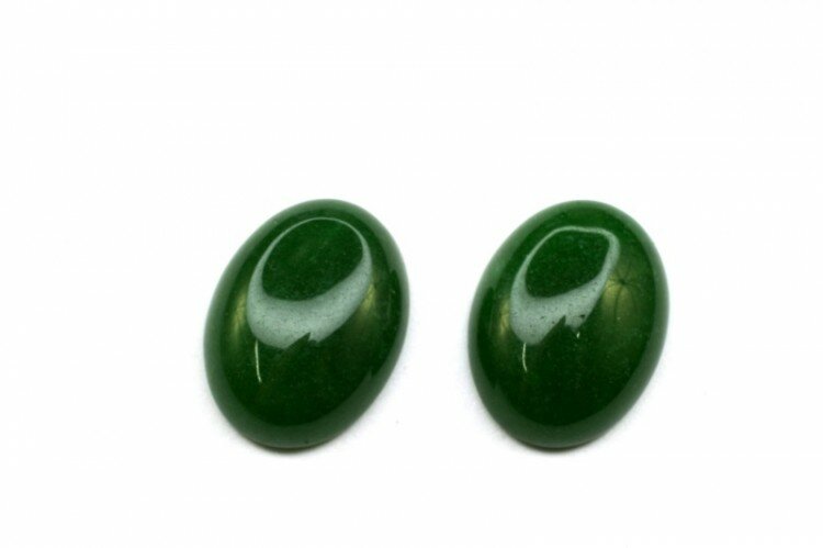 Кабошон овальный 20х15мм, Агат, оттенок зеленый, 2003-021, 1шт