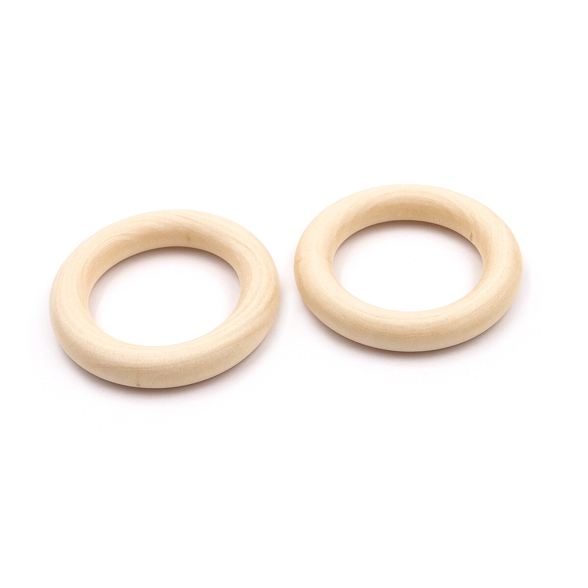 Бусины для рукоделия деревянные, неокрашенные, кольцо, 60мм, 29гр, 2 шт/упак