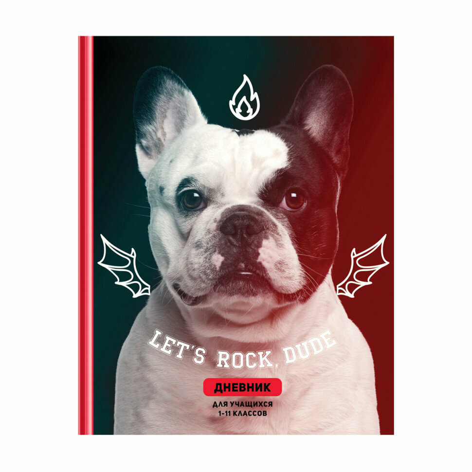 Дневник 1-11 кл. 48л. (твердый) BG "Let's rock", глянцевая ламинация, 345122