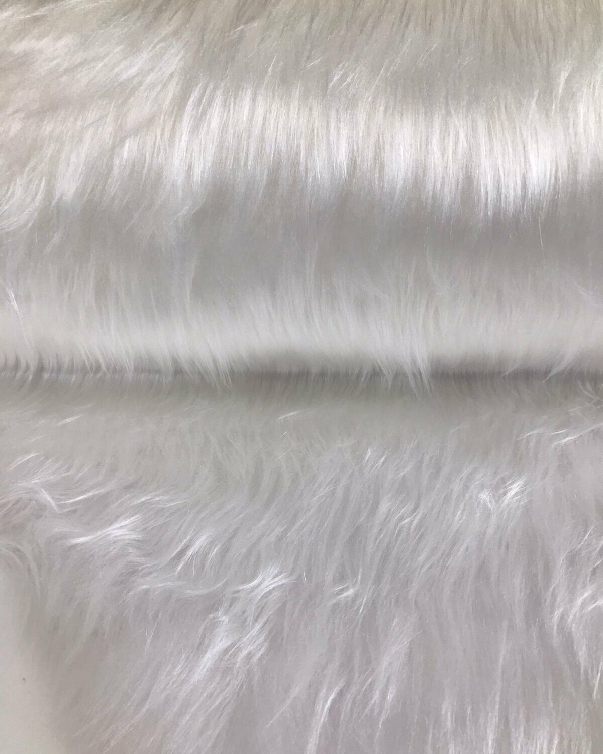Мех искусственный длинноворсовый для пошива мягких игрушек и карнавальных (новогодних) костюмов, цв. белый, высота ворса 30 мм, ш-150 см, отрез 0,5 метра
