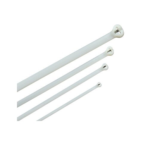 Хомут Хку 2,5х200мм со стальным замком белый (100шт) IEK UHH34-D025-200-100-K01 (1 упак)