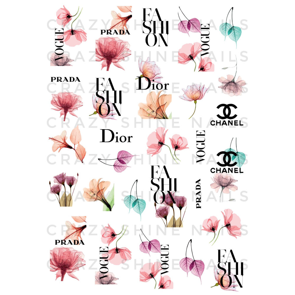 Слайдер-дизайн Crazy Shine Nails mini №1164 Нежность