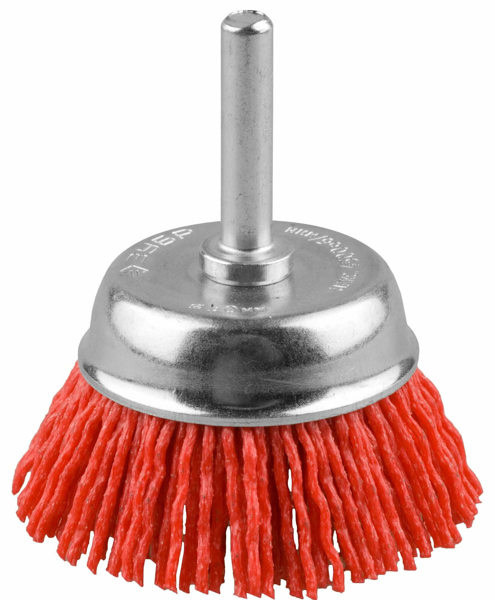 Щетка чашечная для дрели нейлоновая проволока с абразивным покрытием 63 мм Зубр профи 35165-063_z02