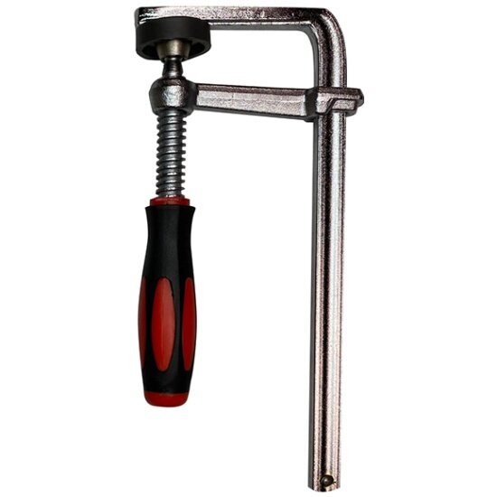 Струбцина кованная c c винтовой рукояткой для установки в Т-паз , F-тип Woodwork HTC-1660, 160х60мм