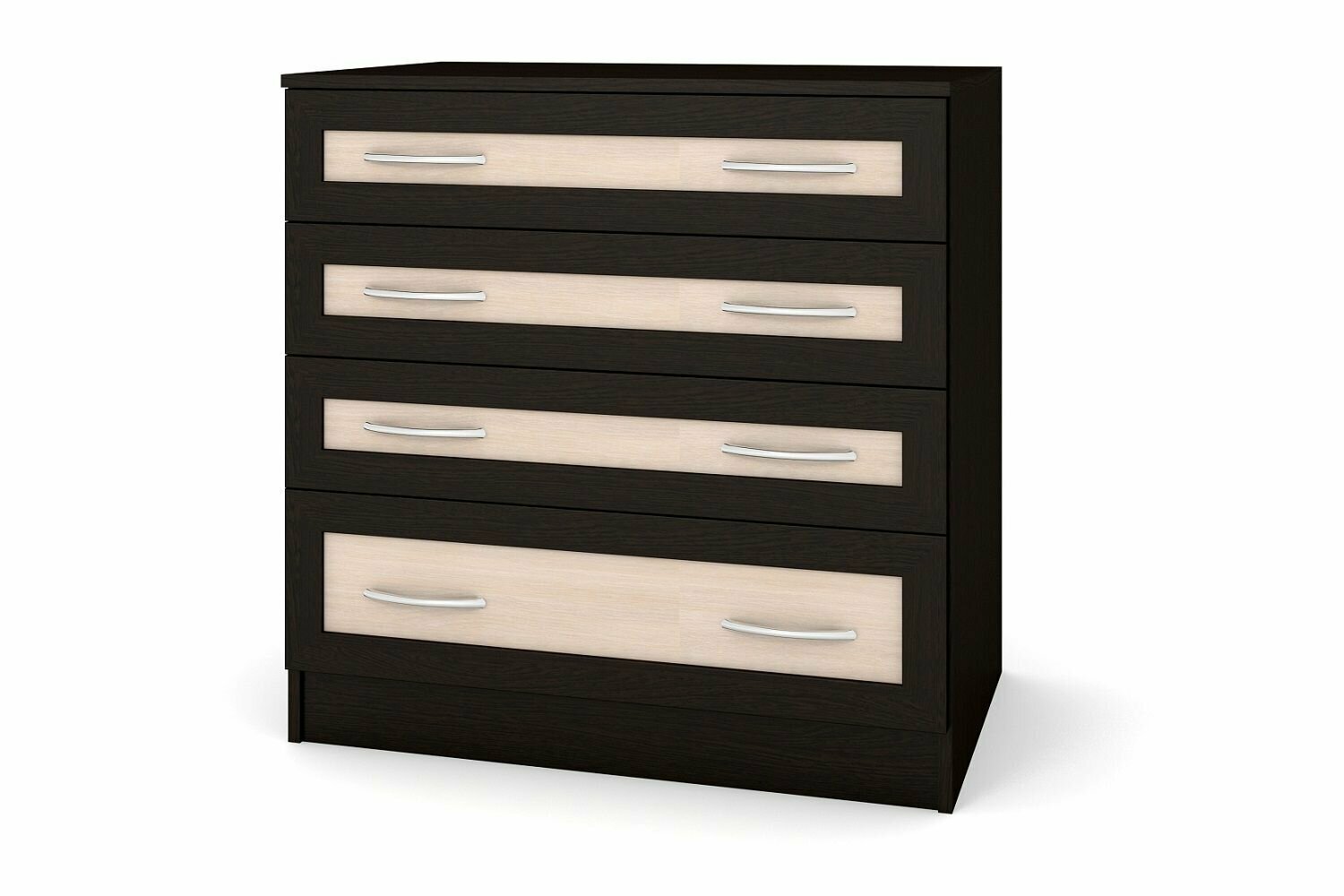 Комод Иван 0:4 80х50х90 венге цаво, дуб млечный, рамка квадро