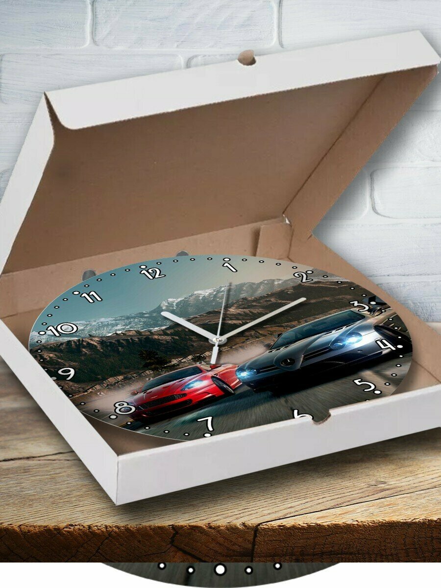 Настенные часы УФ с рисунком игры Need For Speed Hot Pursuit - 3472