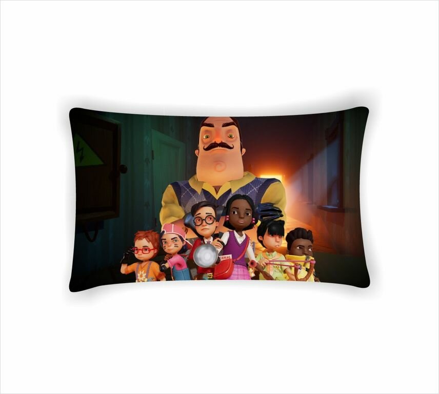 Подушка Привет Сосед/ Hello Neighbor №21, Картинка с одной стороны