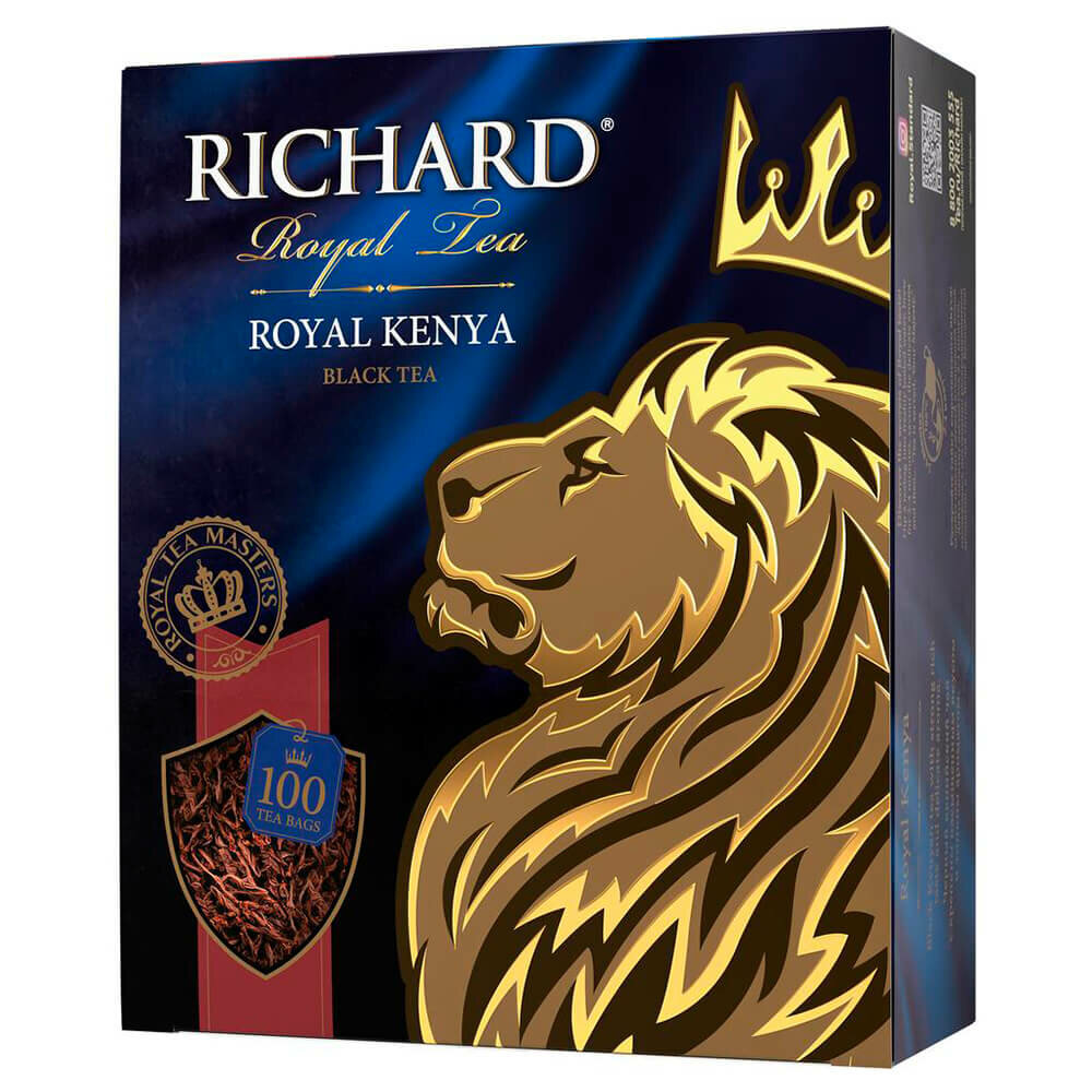 Упаковка 6 штук Чай Richard Royal Кenya (2г х 100)(600 пакетиков с ярл. в конверте)