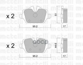 К-т дисков. тормоз. колодок BMW Serie 1 2004- З Metelli арт. 2206410