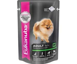 Влажный корм Eukanuba для собак всех пород говядина в соусе adult beef 100г