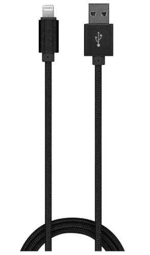 Кабель Ks-is KS-292B-1 USB-Lightning черный 1м