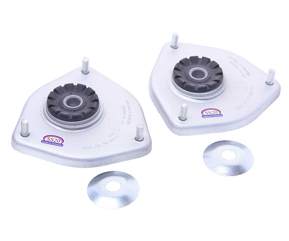 Опора стойки телескопической ВАЗ-2190 в сборе с подшипником с ЭУР комплект (2шт.) Мастер SS20