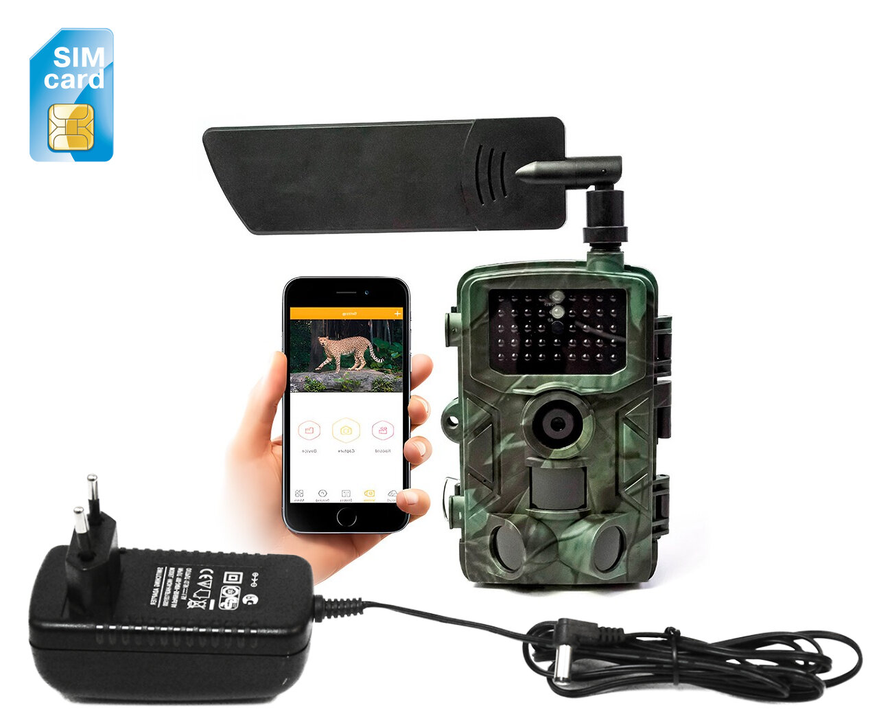 Фотоловушка Филин HC-808 (LTE-Pro-2K) (Z70659OF) для охраны дачи - видео 2K, онлайн, облако, H.265, IP65 - фотоловушка Филин 4G для охоты.