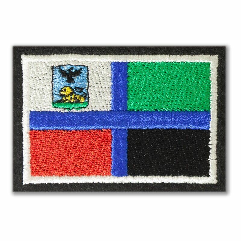 Вышитый шеврон-флажок Белгородской области. С липучкой. Размер 60x40 мм по вышивке.