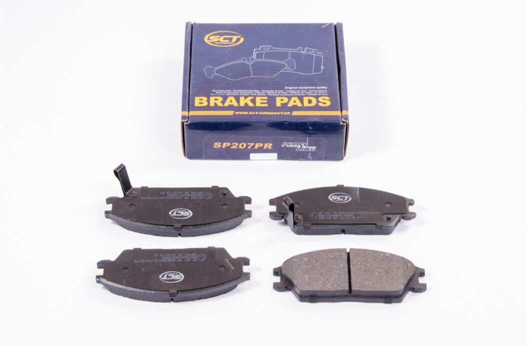 Колодки тормозные передние для Hyundai Accent, Getz, Pony, Tagaz (1999-2011 г) комплект 4 шт. арт SP207