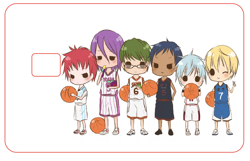 Наклейка на банковскую карту, баскетбол Куроко