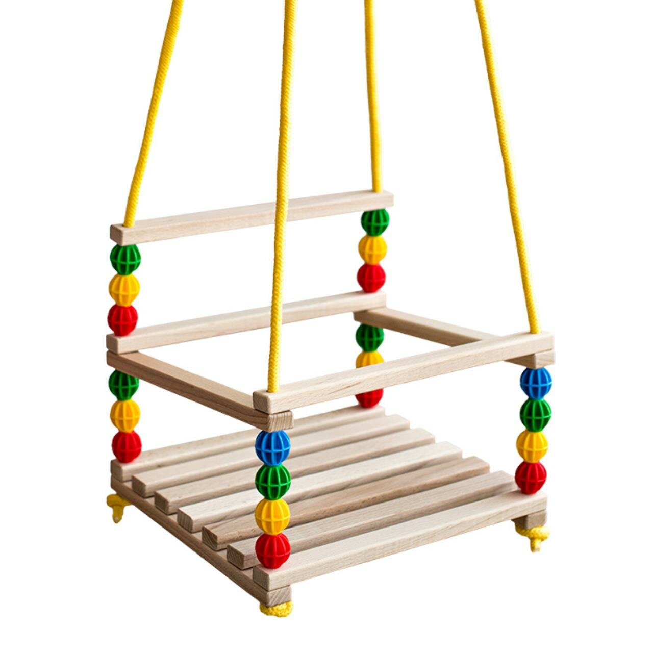 Качели Leader 20506, подвесные, дерево/пластик, бежевые, максимальная нагрузка 200 кг