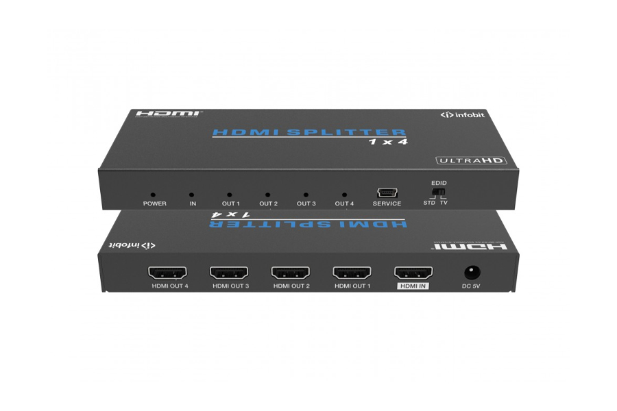 Усилитель – распределитель Infobit [iSwitch 104] HDMI 1x4 4K60