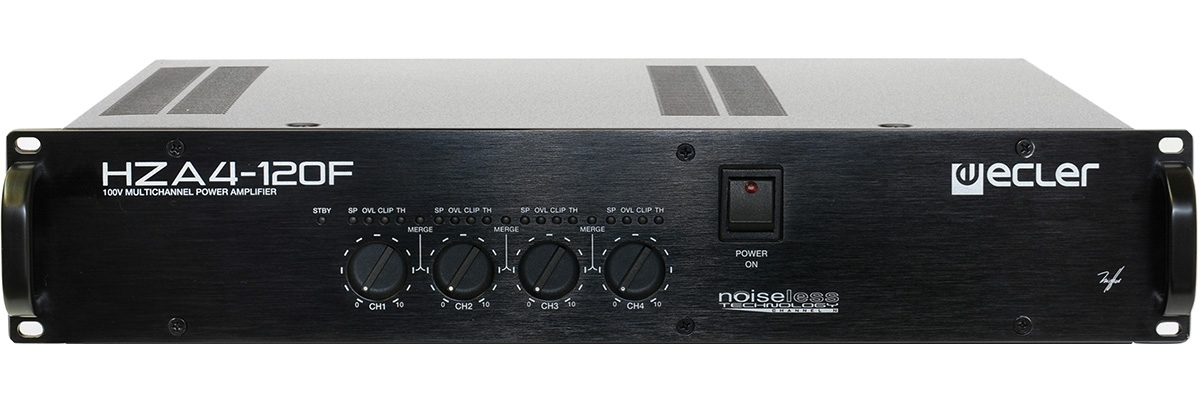 Ecler HZA4-120F- Усилитель мощности 4х120 Вт – 100 В с мостовым режимом