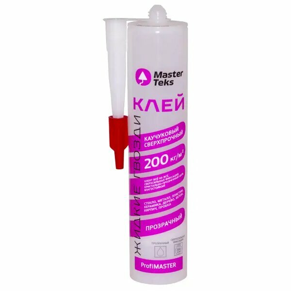 Клей каучуковый MasterTeks сверхпрочный прозрачный 300 г