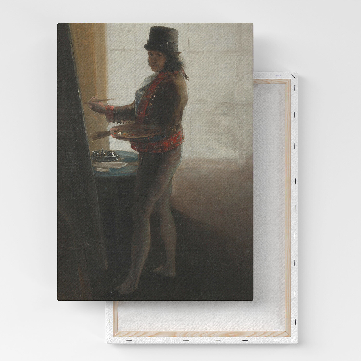 Картина на холсте, репродукция / Франсиско Гойя - Autorretrato ante el caballete / Размер 30 x 40 см