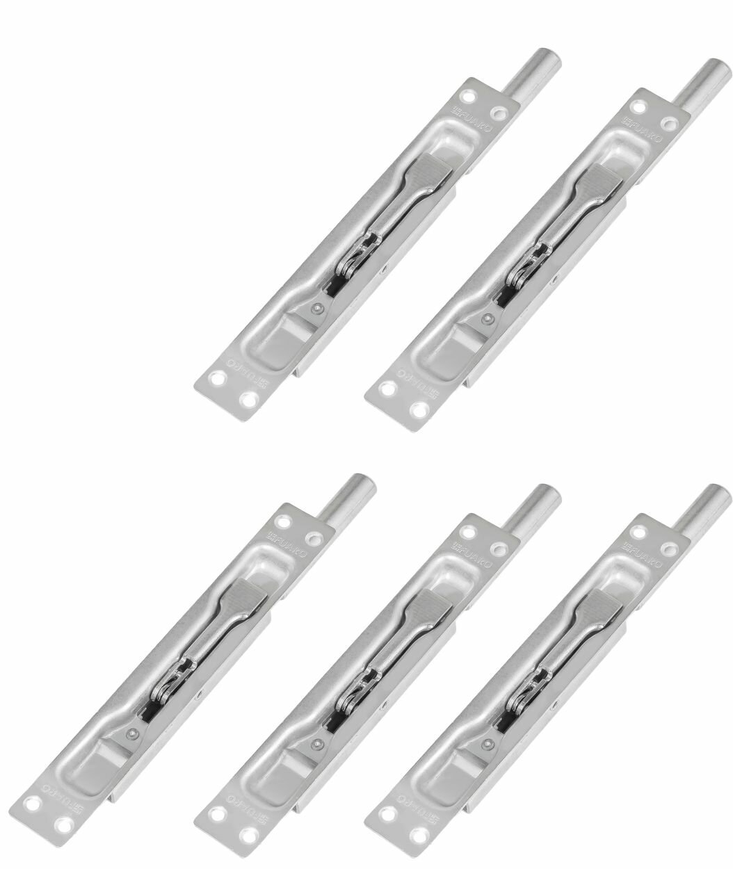 Задвижка торцевая Fuaro TDB set 160-24 в комплекте с ригелем D12x60 мм (комплект 5 штук)