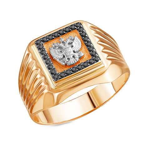 Кольцо, золото, 585 проба, фианит