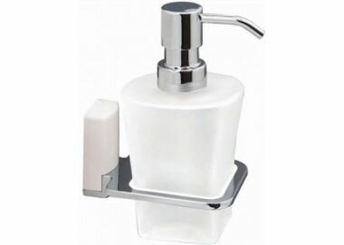 Дозатор для жидкого мыла Wasserkraft Leine K-5099WHITE хром/белый